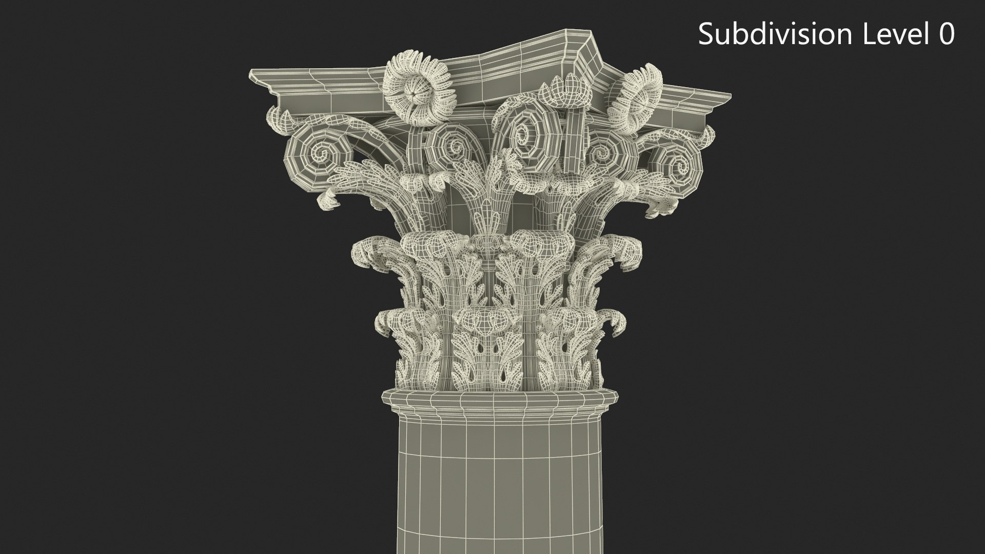 Old Capitol Column 3D Model - TurboSquid 2217523