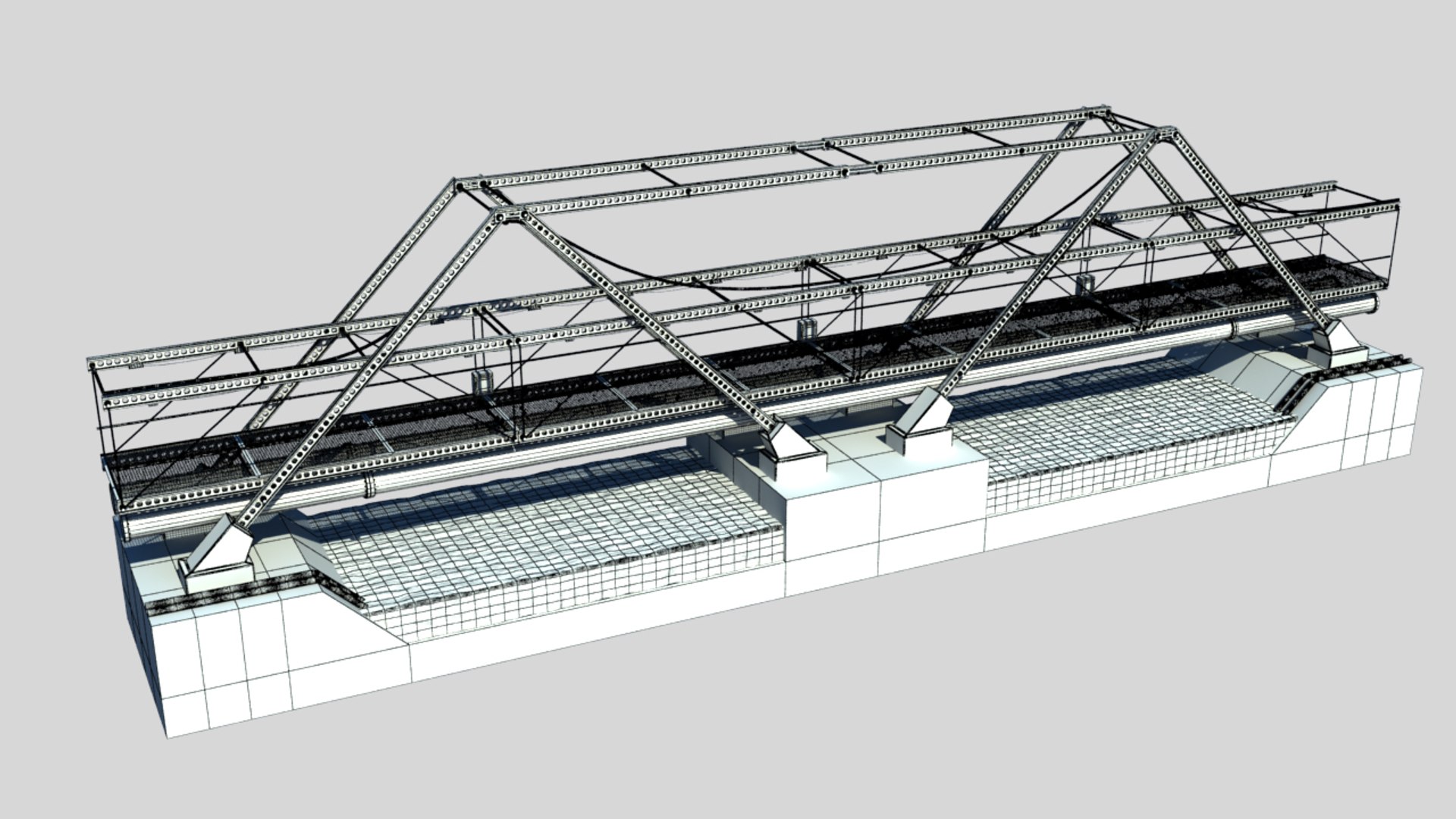 Small Steel Bridge 3d Model