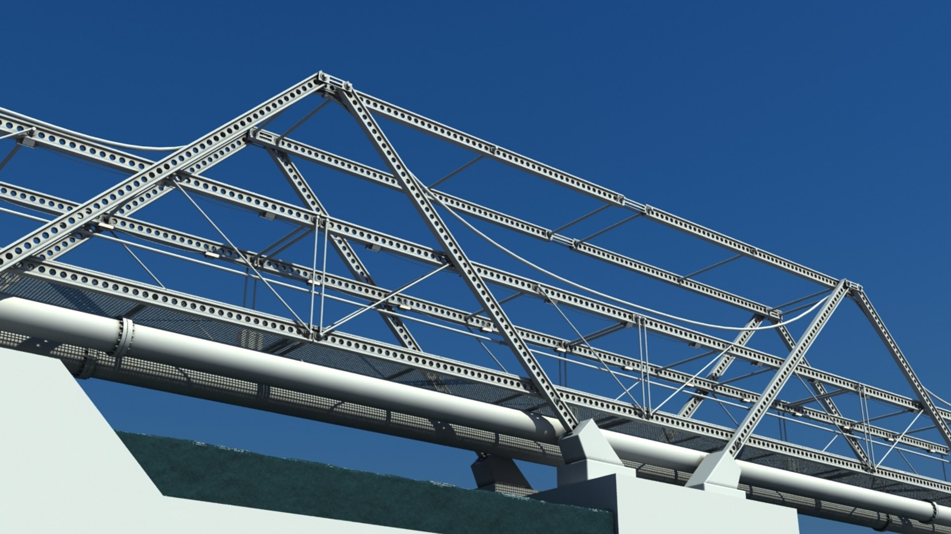 Small Steel Bridge 3d Model