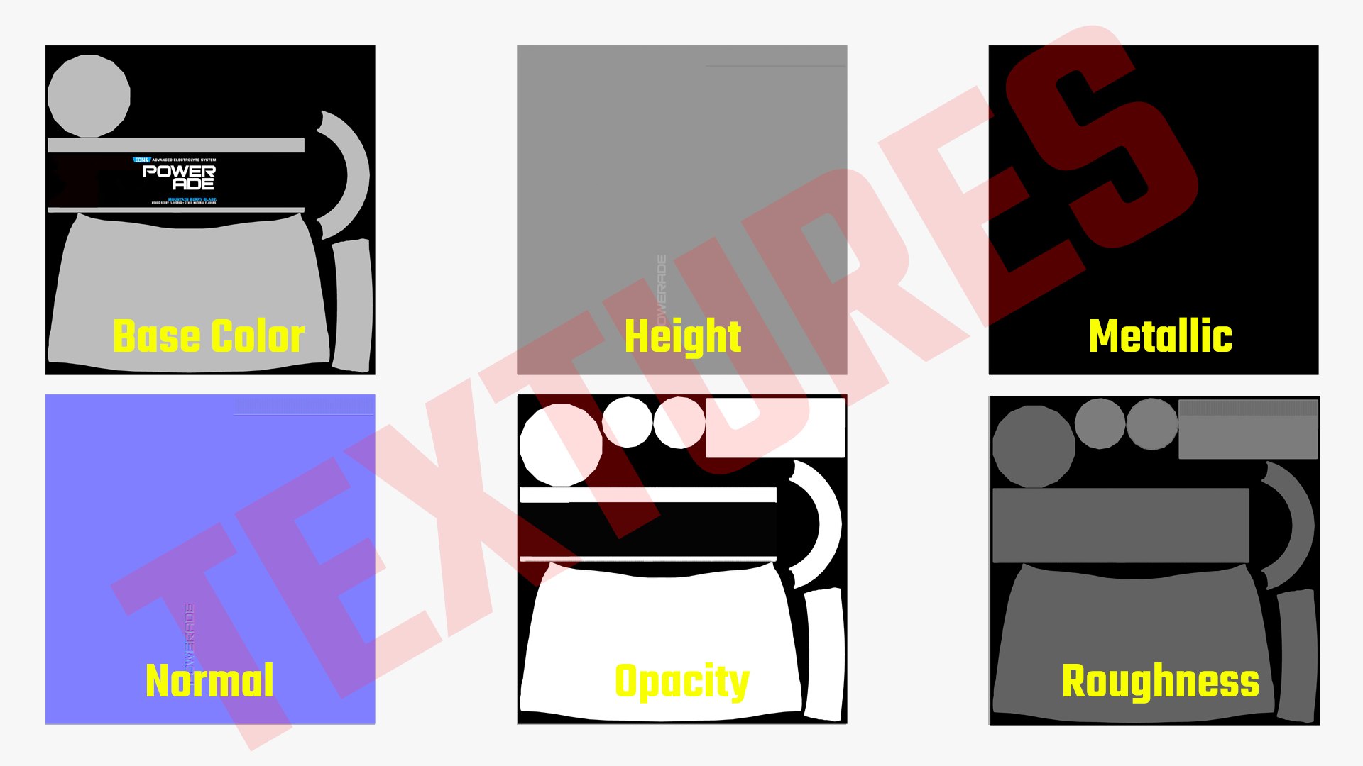 3D Powerade Bottle - TurboSquid 1629344