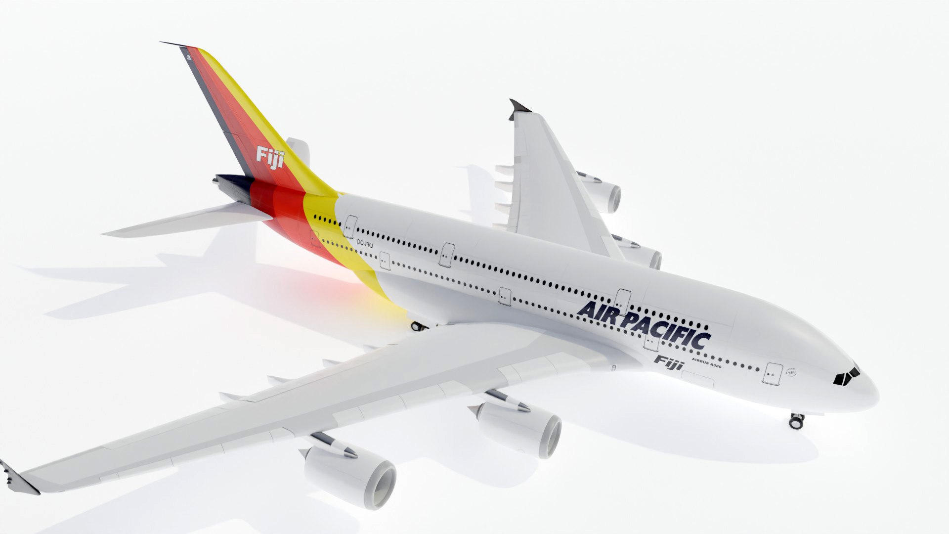 3D Airbus A380 Airliner Air Pacific Model - TurboSquid 2022139