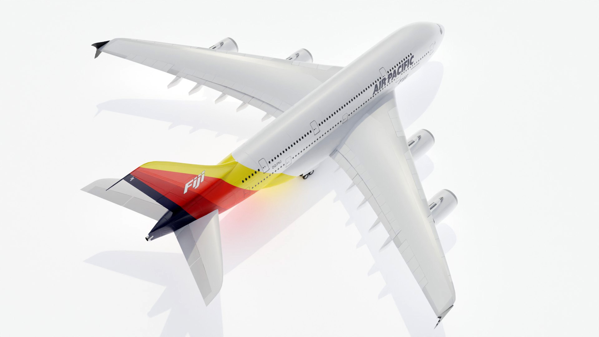 3D Airbus A380 Airliner Air Pacific Model - TurboSquid 2022139