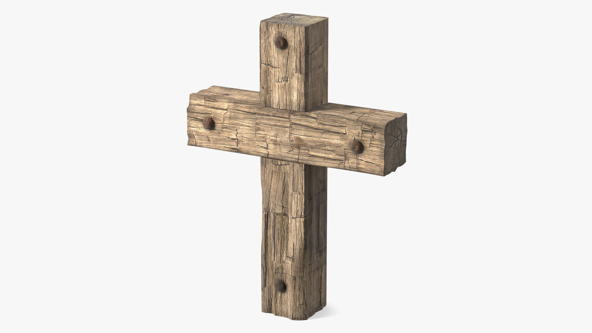 3D Old Wooden Cross - TurboSquid 2128303