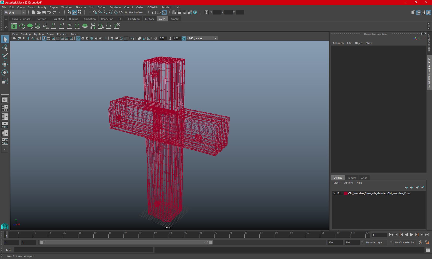 3D Old Wooden Cross - TurboSquid 2128303