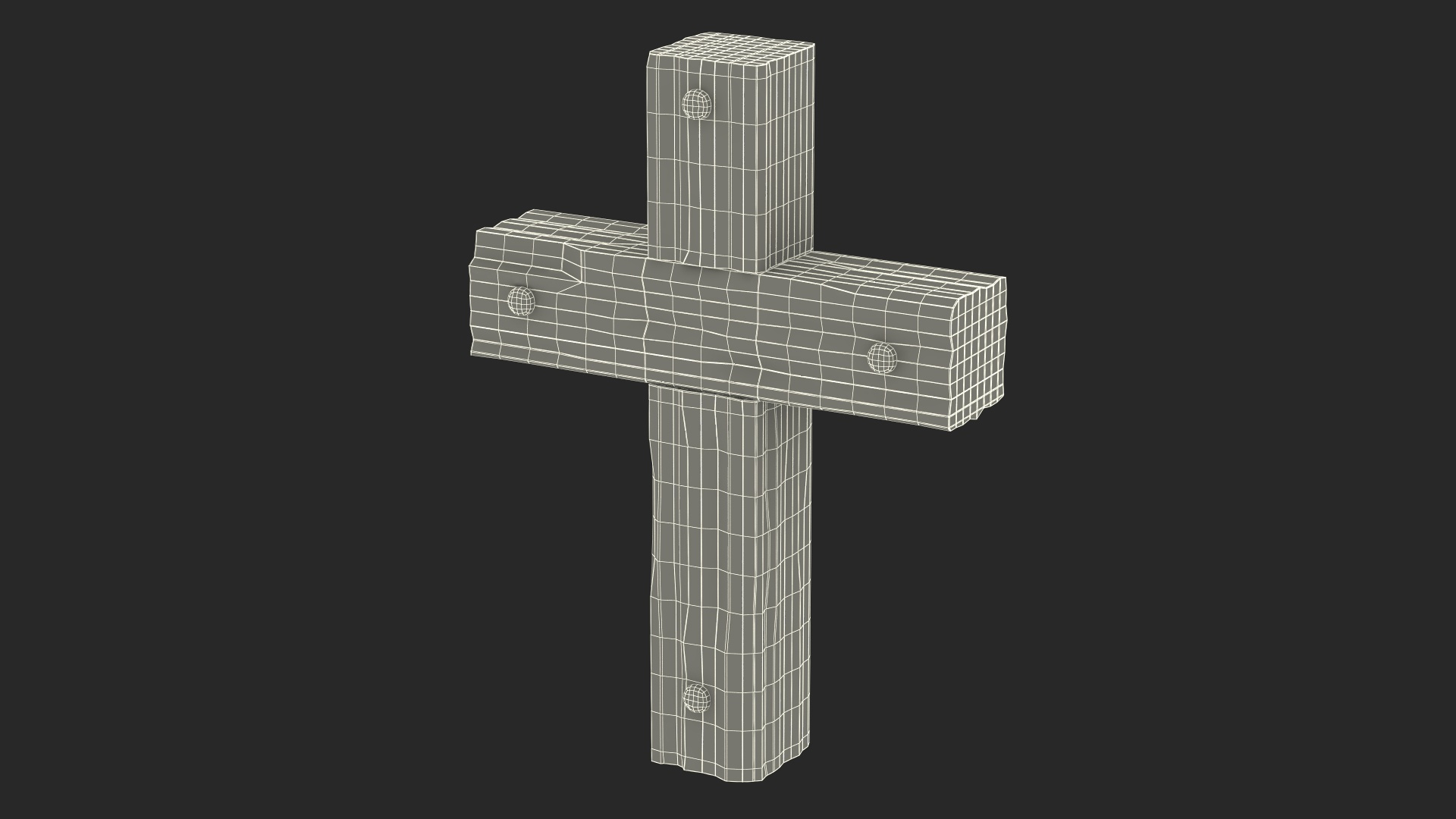 3D Old Wooden Cross - TurboSquid 2128303
