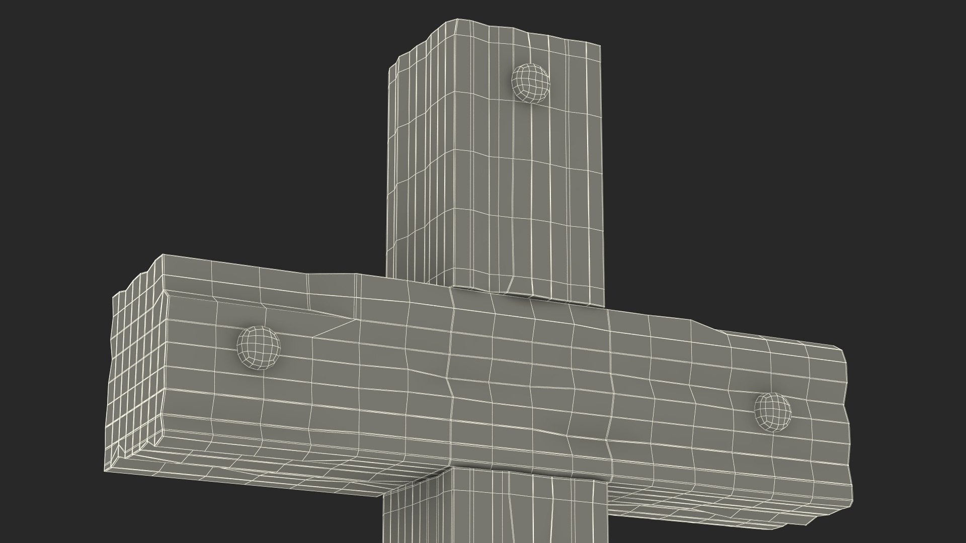 3D Old Wooden Cross - TurboSquid 2128303