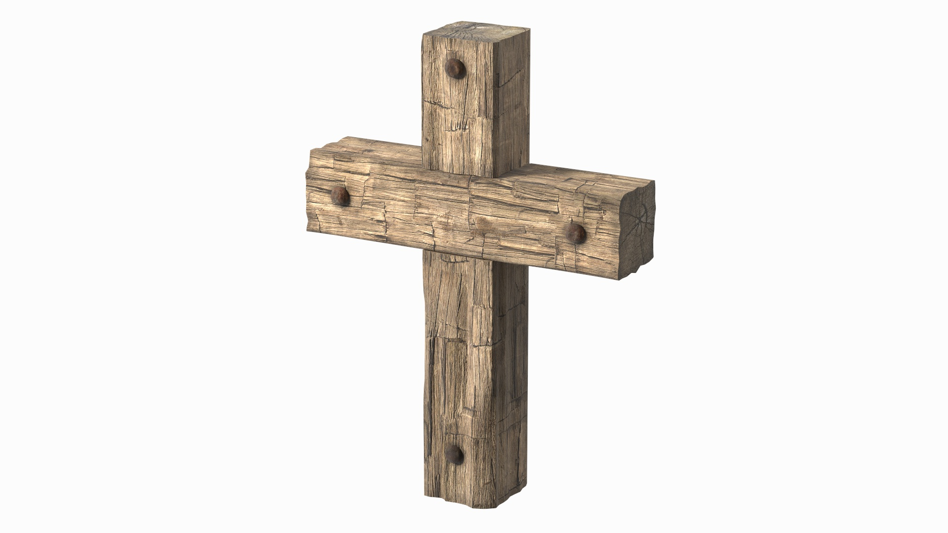 3D Old Wooden Cross - TurboSquid 2128303