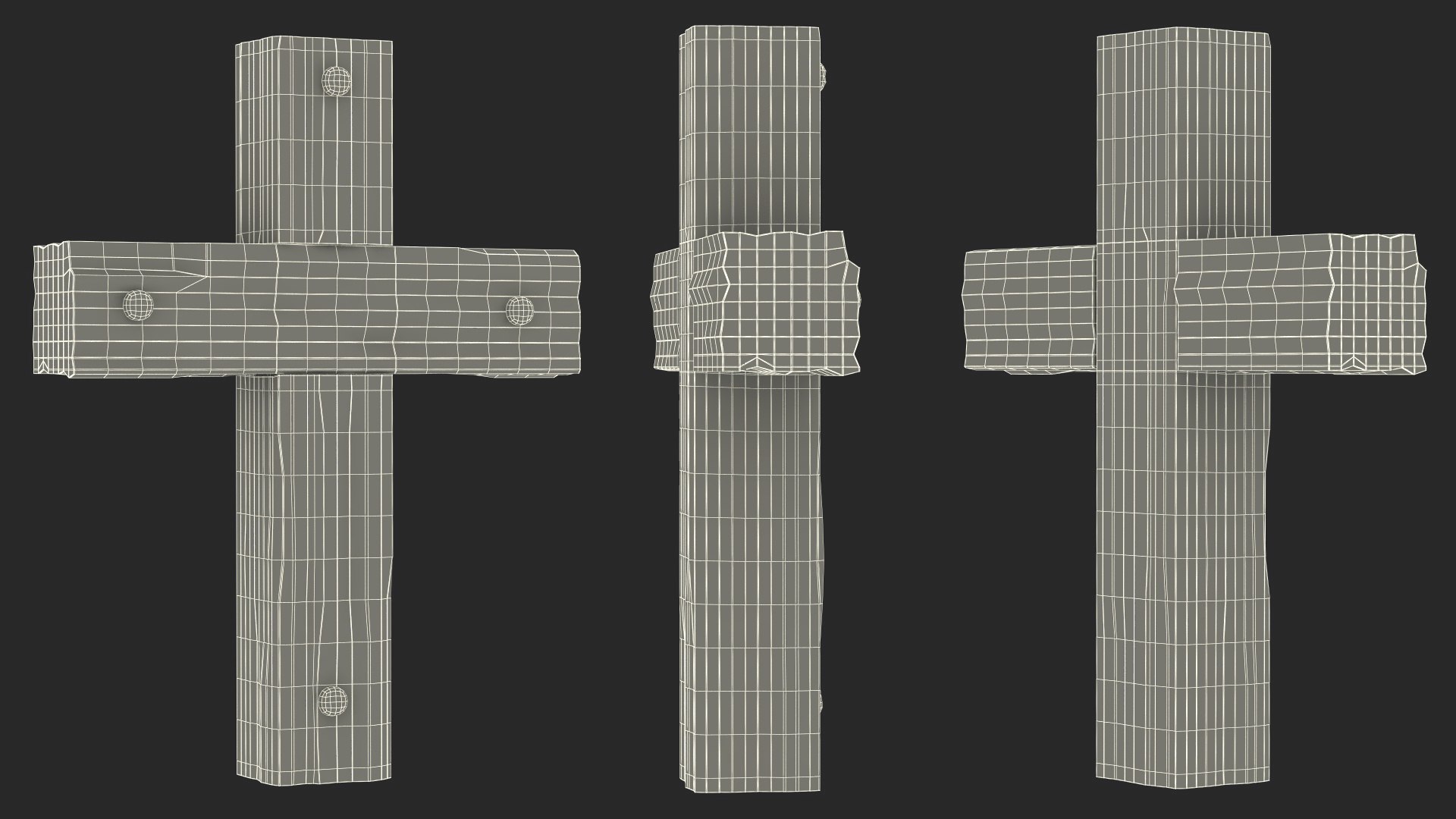 3D Old Wooden Cross - TurboSquid 2128303