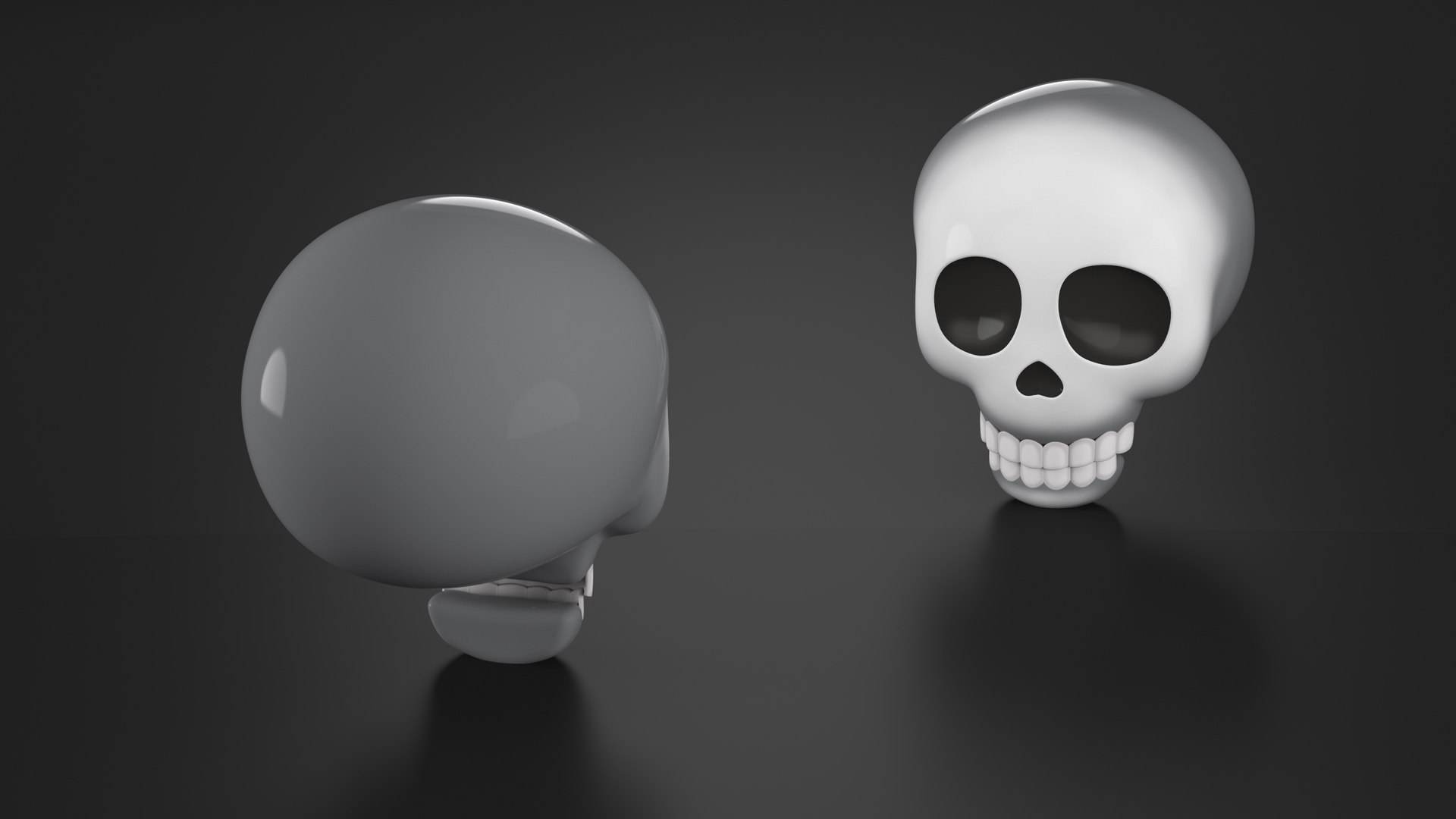 3D Emoji Skull Model - TurboSquid 2239796