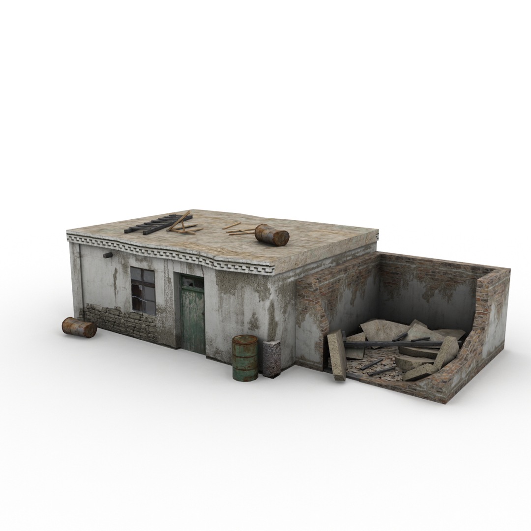 3d Old House Outbuilding Buildings Model