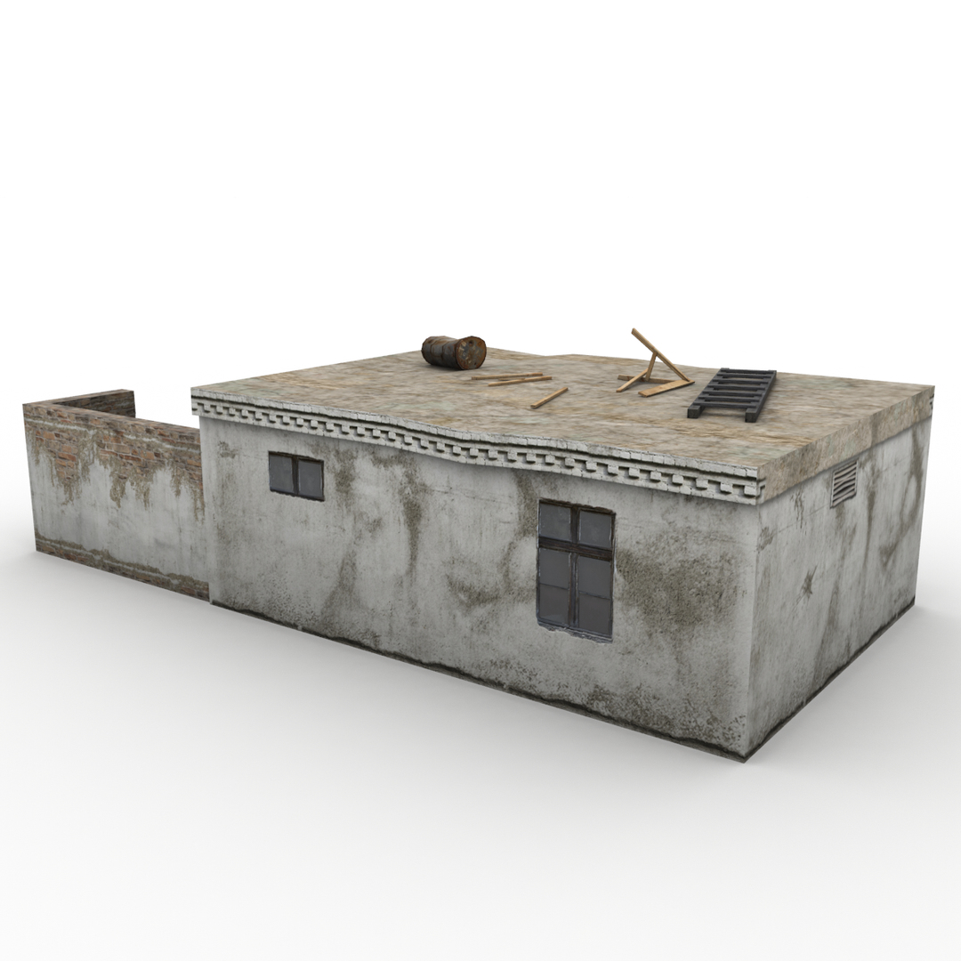 3d old house outbuilding buildings model