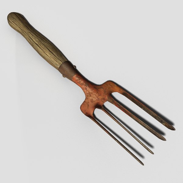 old hand rake 3d model