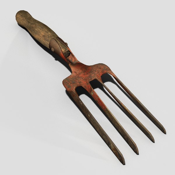 old hand rake 3d model