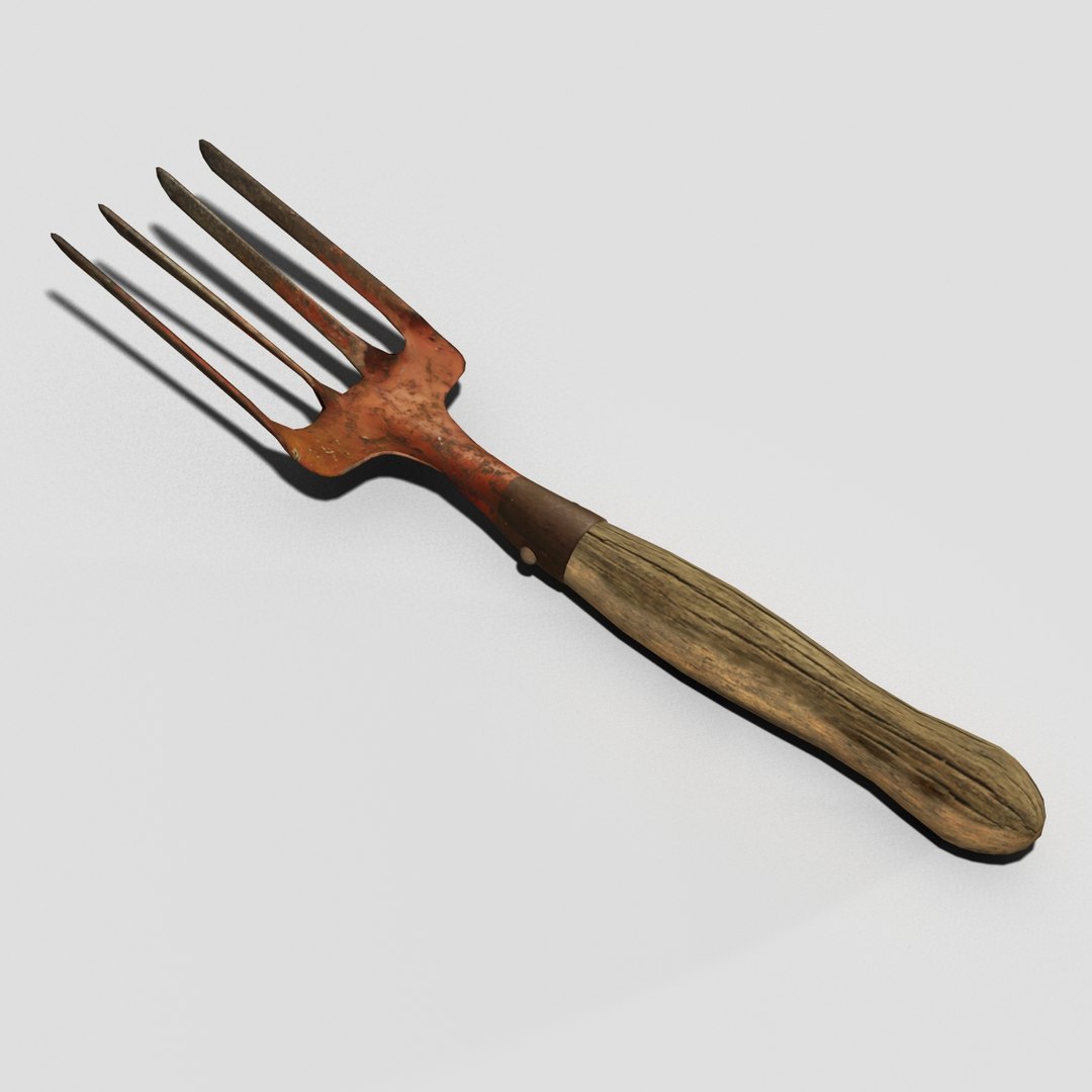 old hand rake 3d model