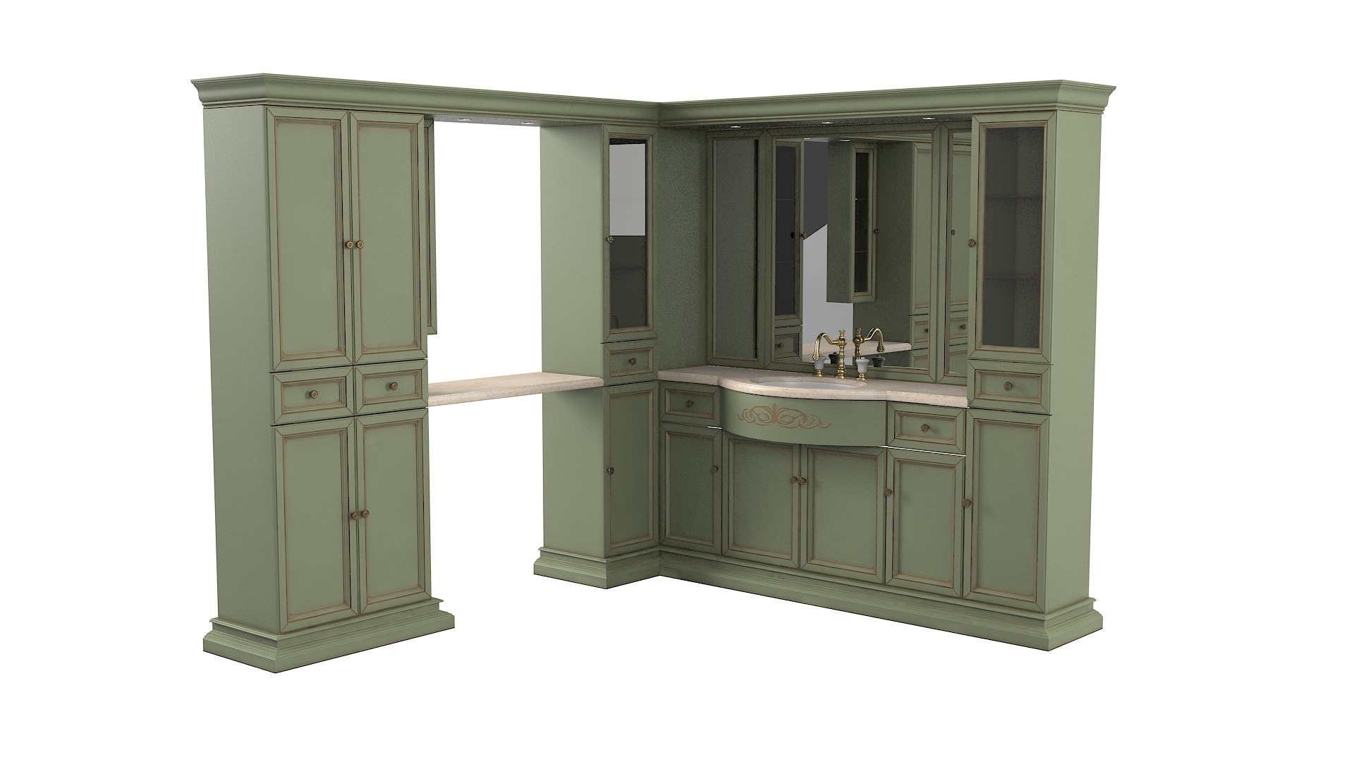 3D Spazio Classico 6 Bathroom Furniture - TurboSquid 1449554