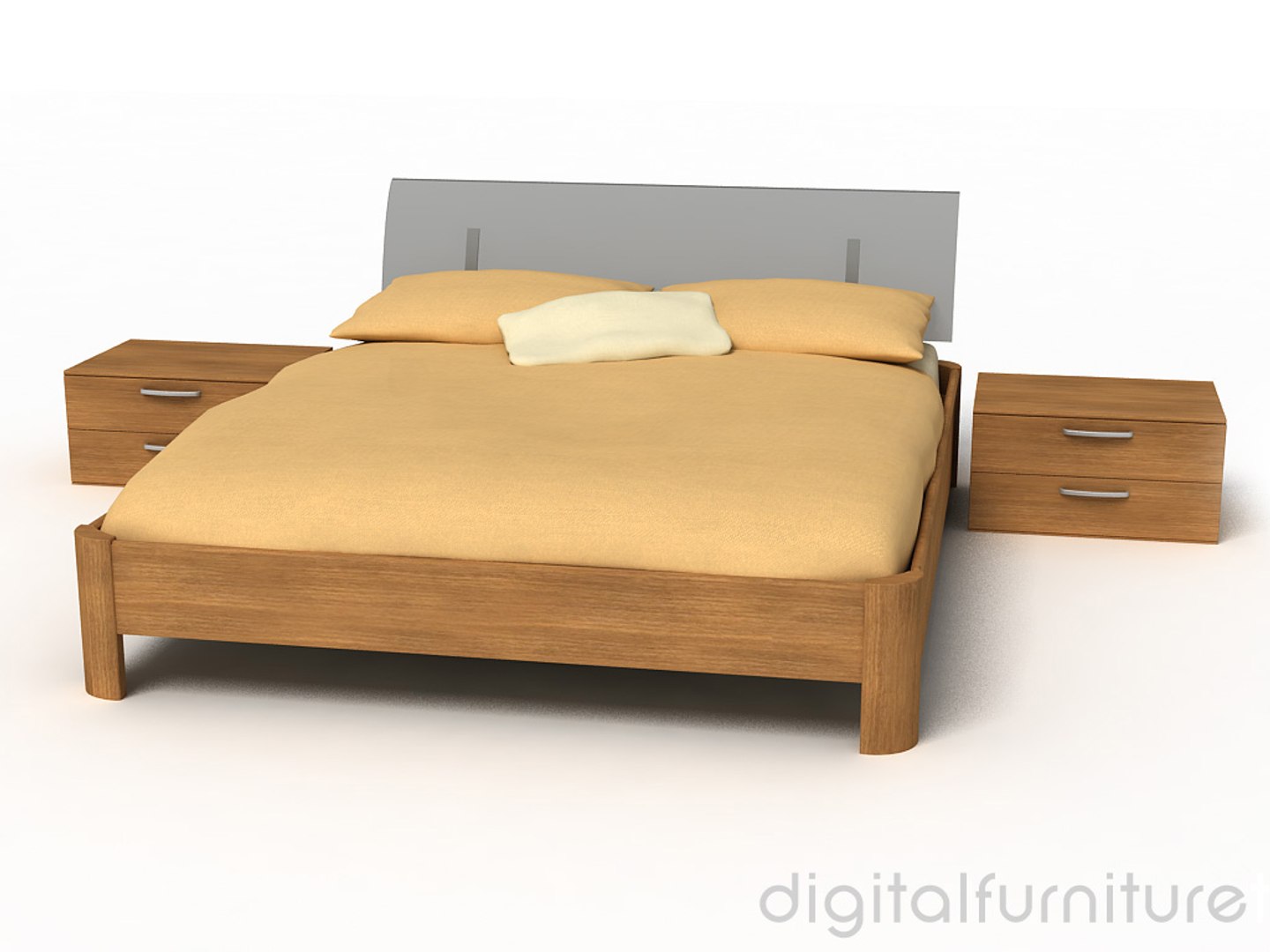 bedroom set 03 beds 3d max
