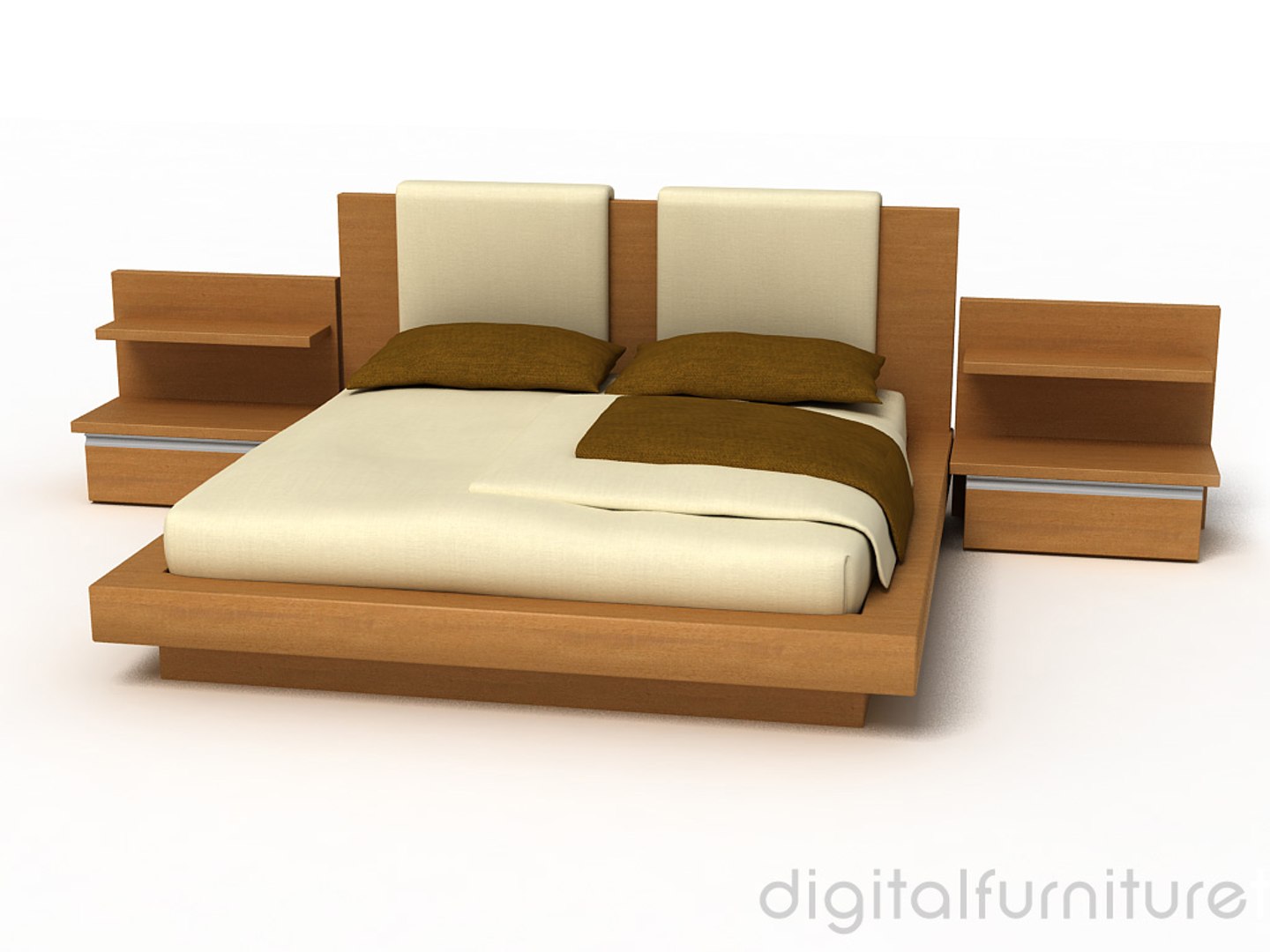 bedroom set 03 beds 3d max