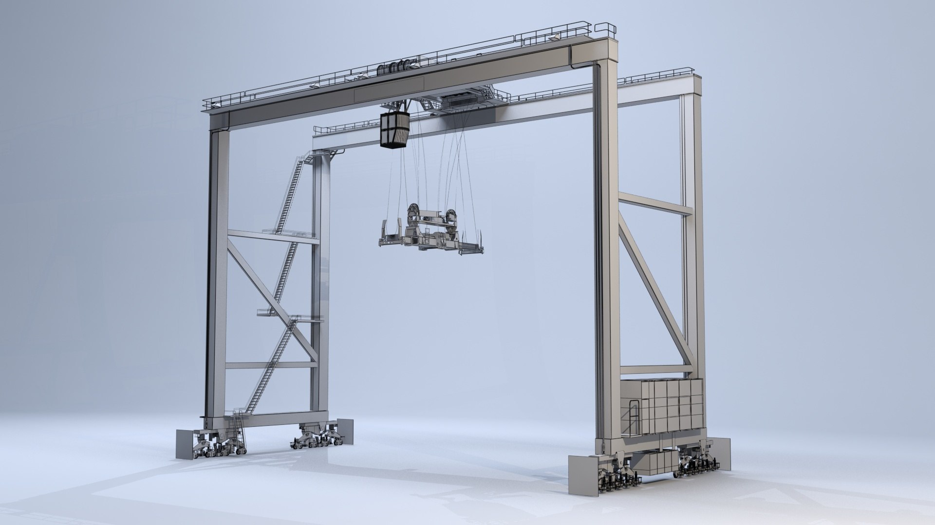 3D Container Crane Model - TurboSquid 1222920