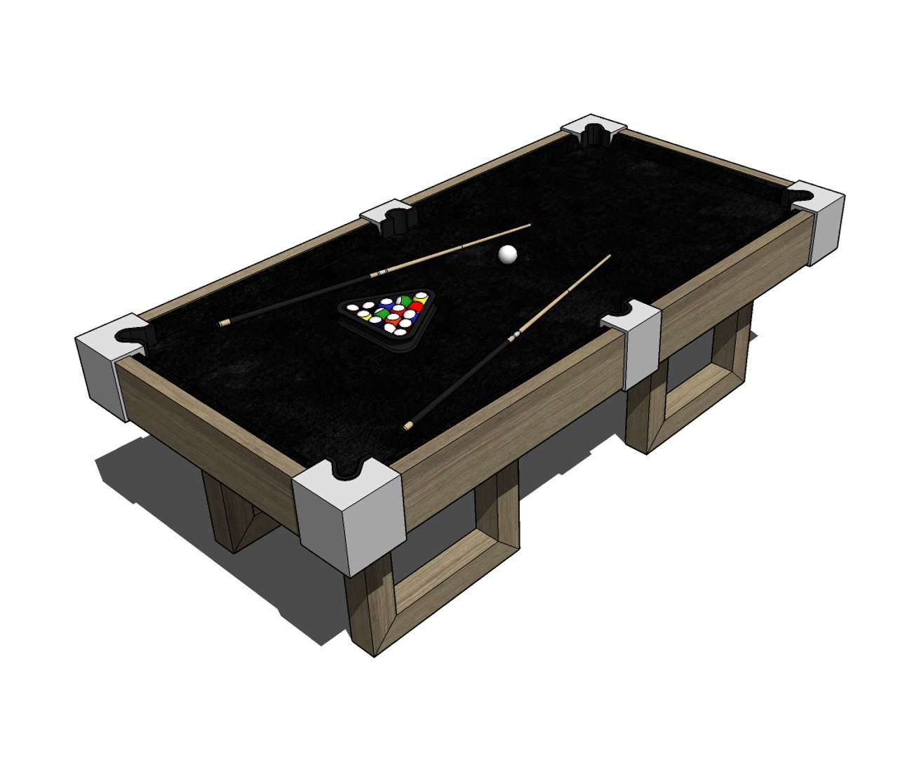 Billiard Table 3D Model - TurboSquid 1226034