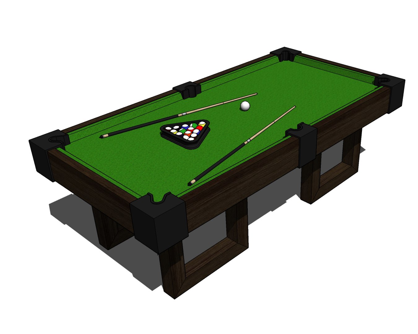 Billiard Table 3D Model - TurboSquid 1226034