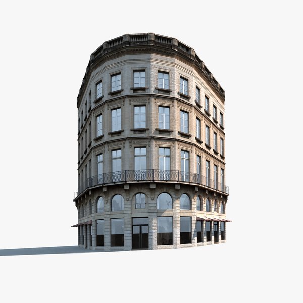 3d building exterior modelled