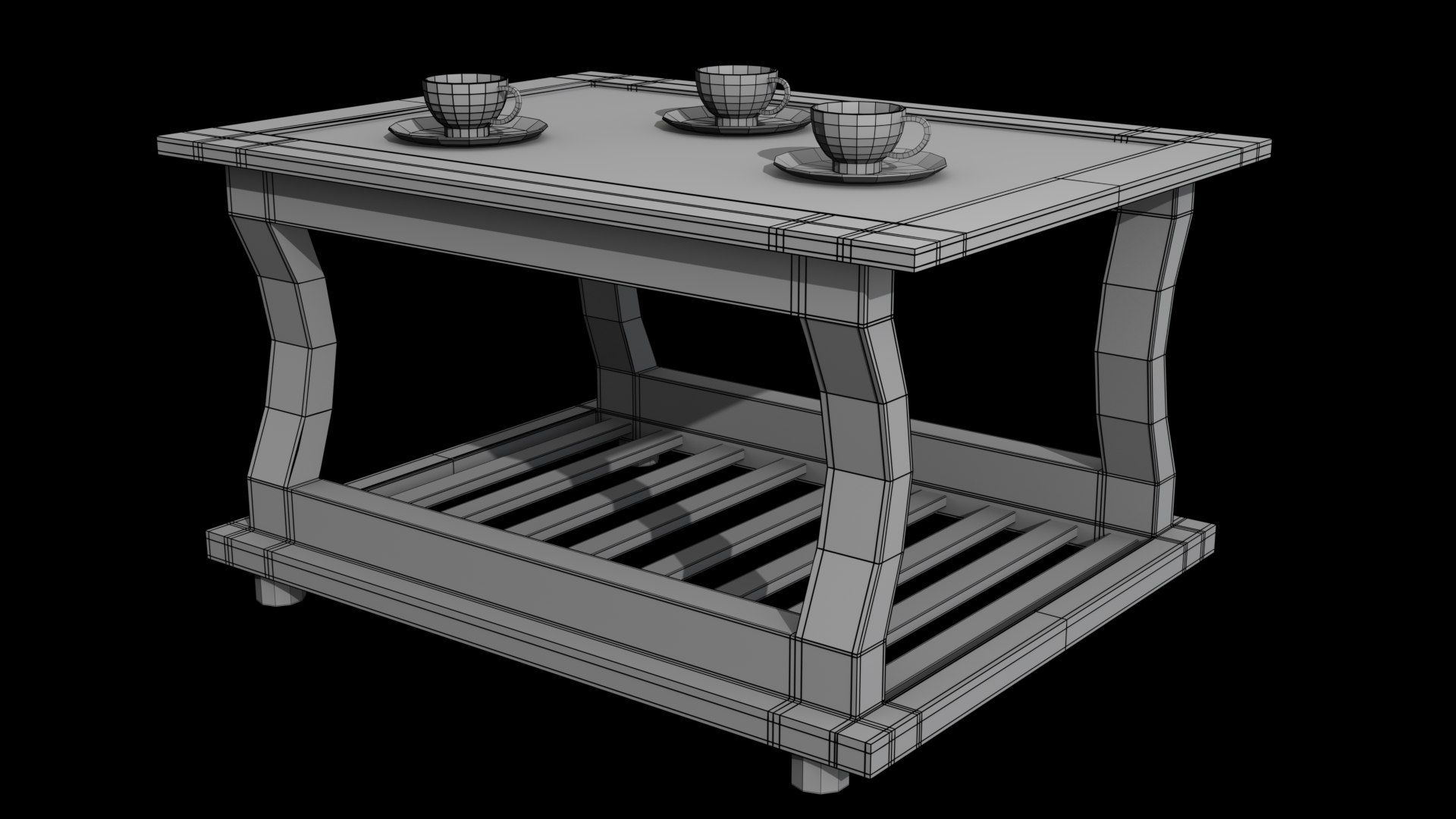Wooden Tea Table 3D Model - TurboSquid 1466253