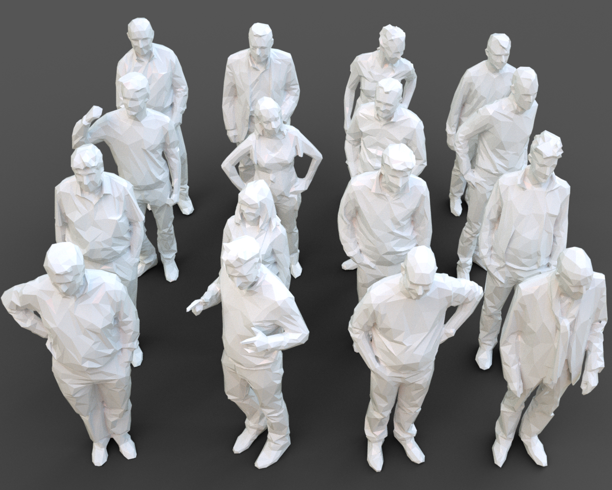 3D architectural stylized human character model | 1147650 | TurboSquid