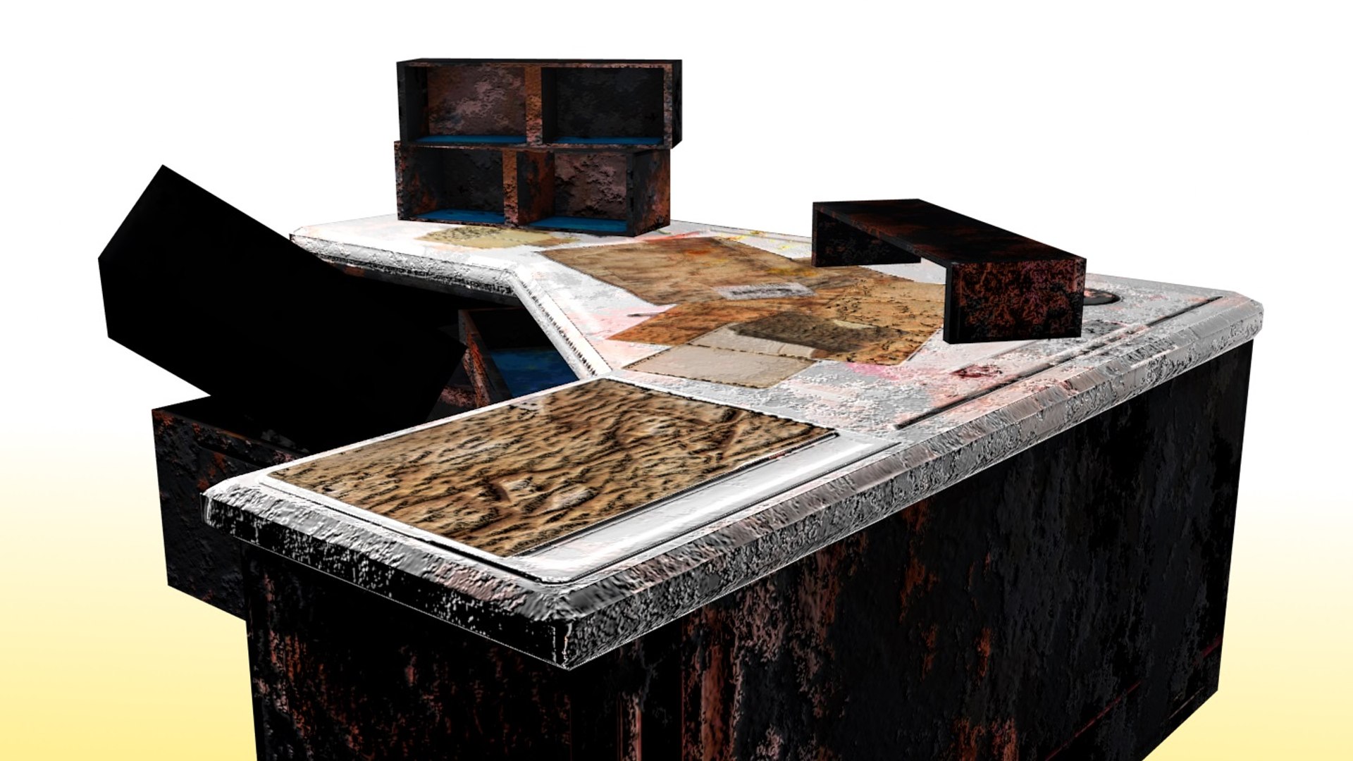 Desk Post-apocalyptic 3d 3ds