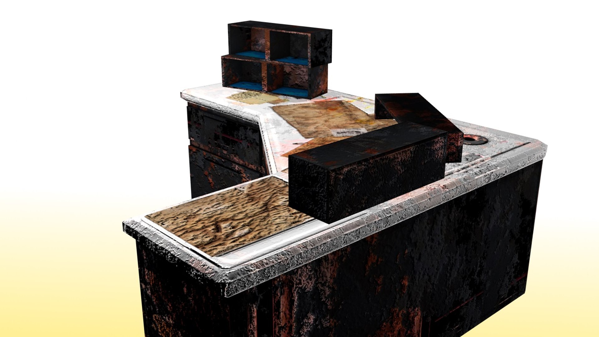 Desk Post-apocalyptic 3d 3ds