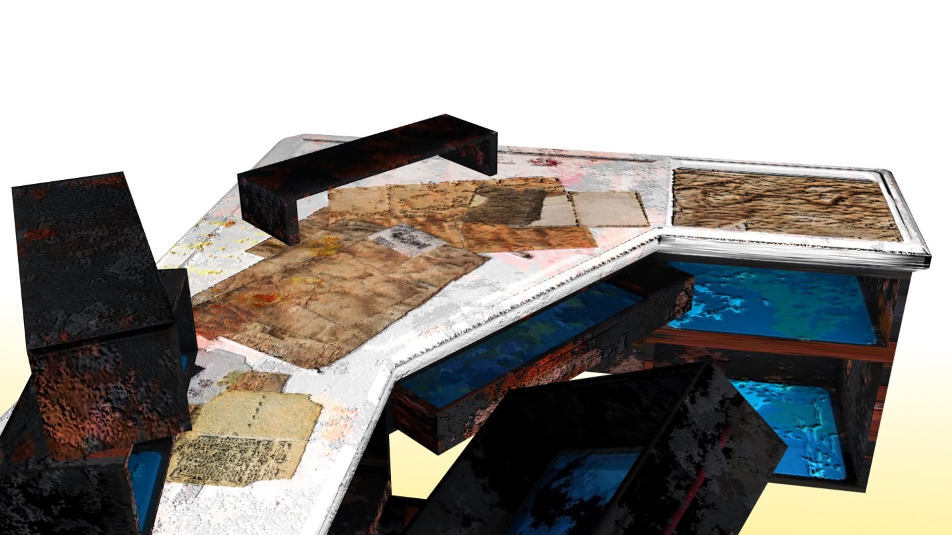 Desk Post-apocalyptic 3d 3ds