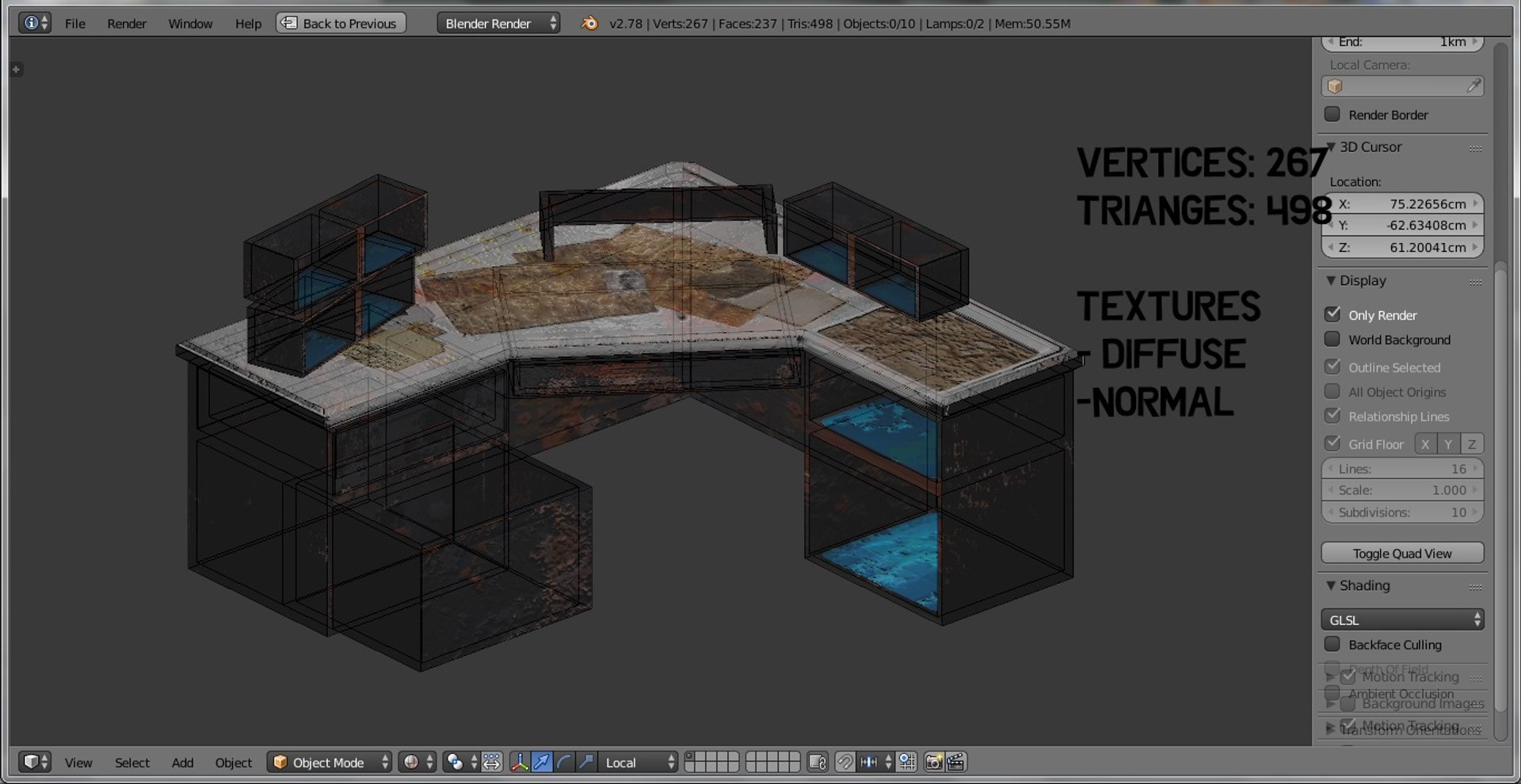 Desk Post-apocalyptic 3d 3ds