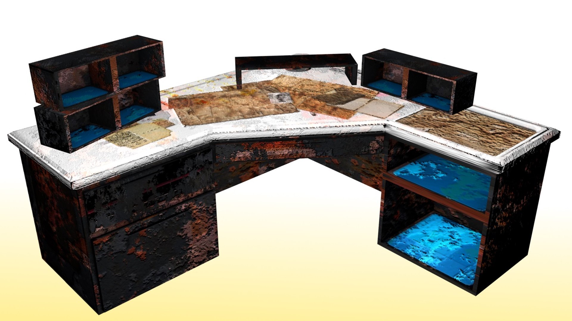 Desk Post-apocalyptic 3d 3ds