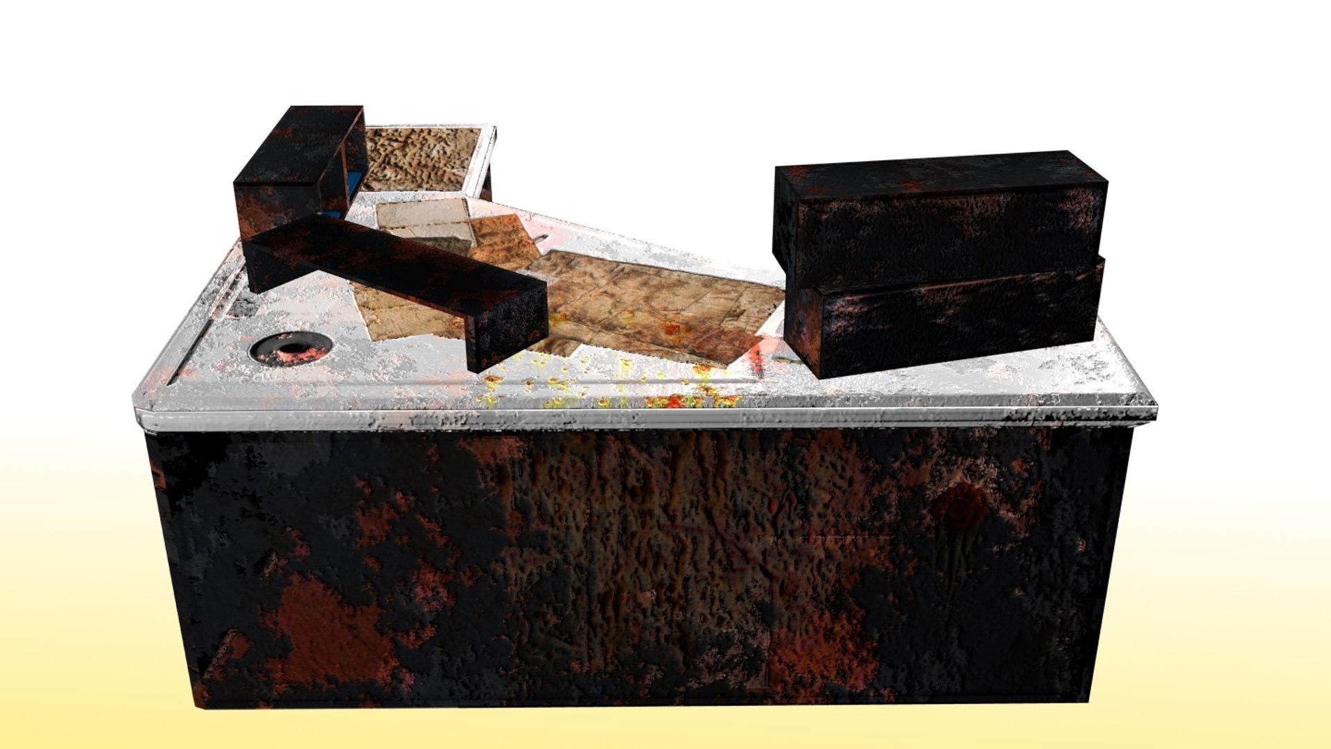 Desk Post-apocalyptic 3d 3ds