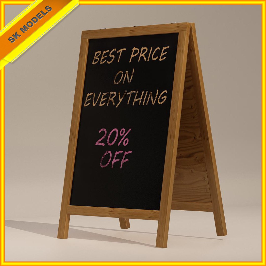 Menu Boards 3d Model