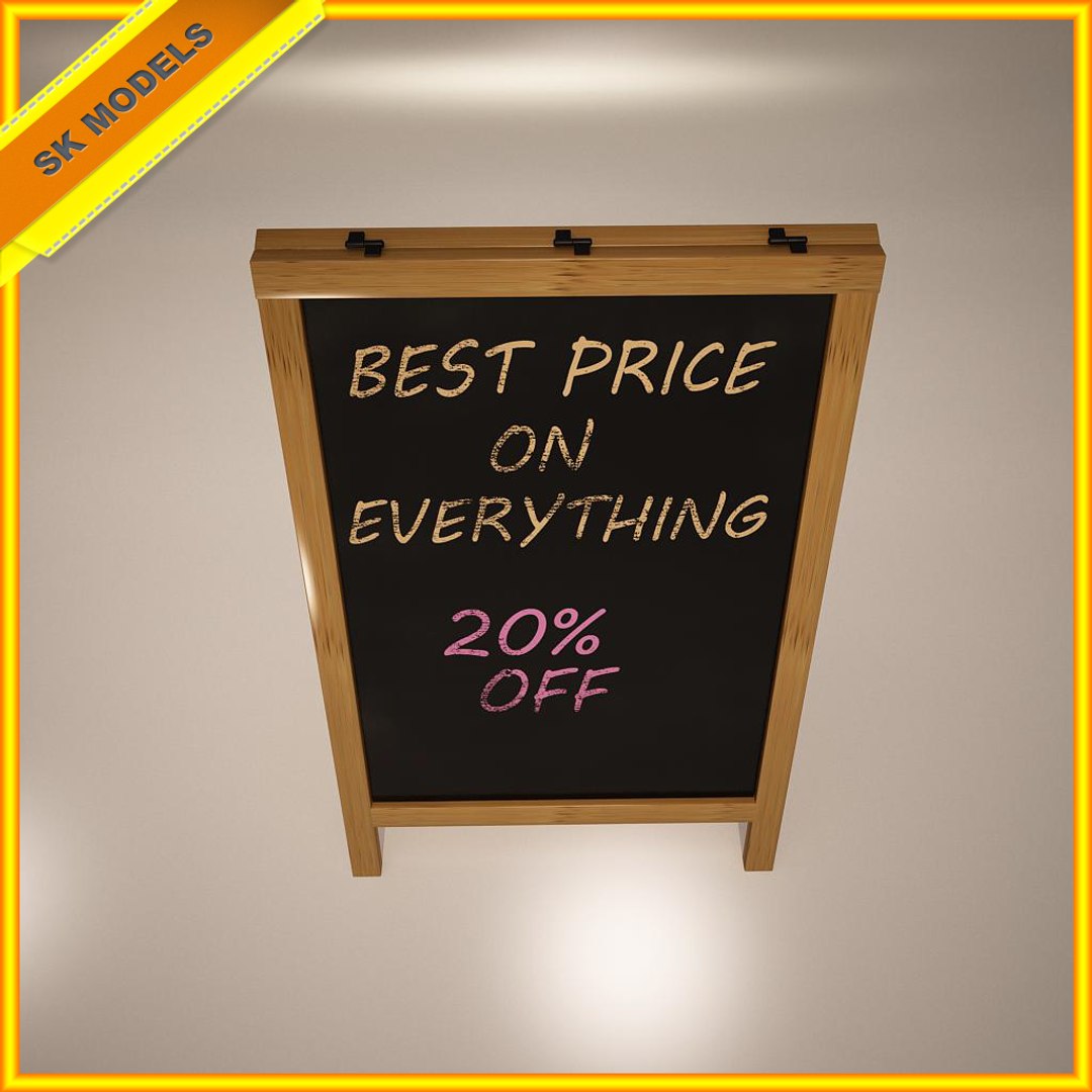 Menu Boards 3d Model