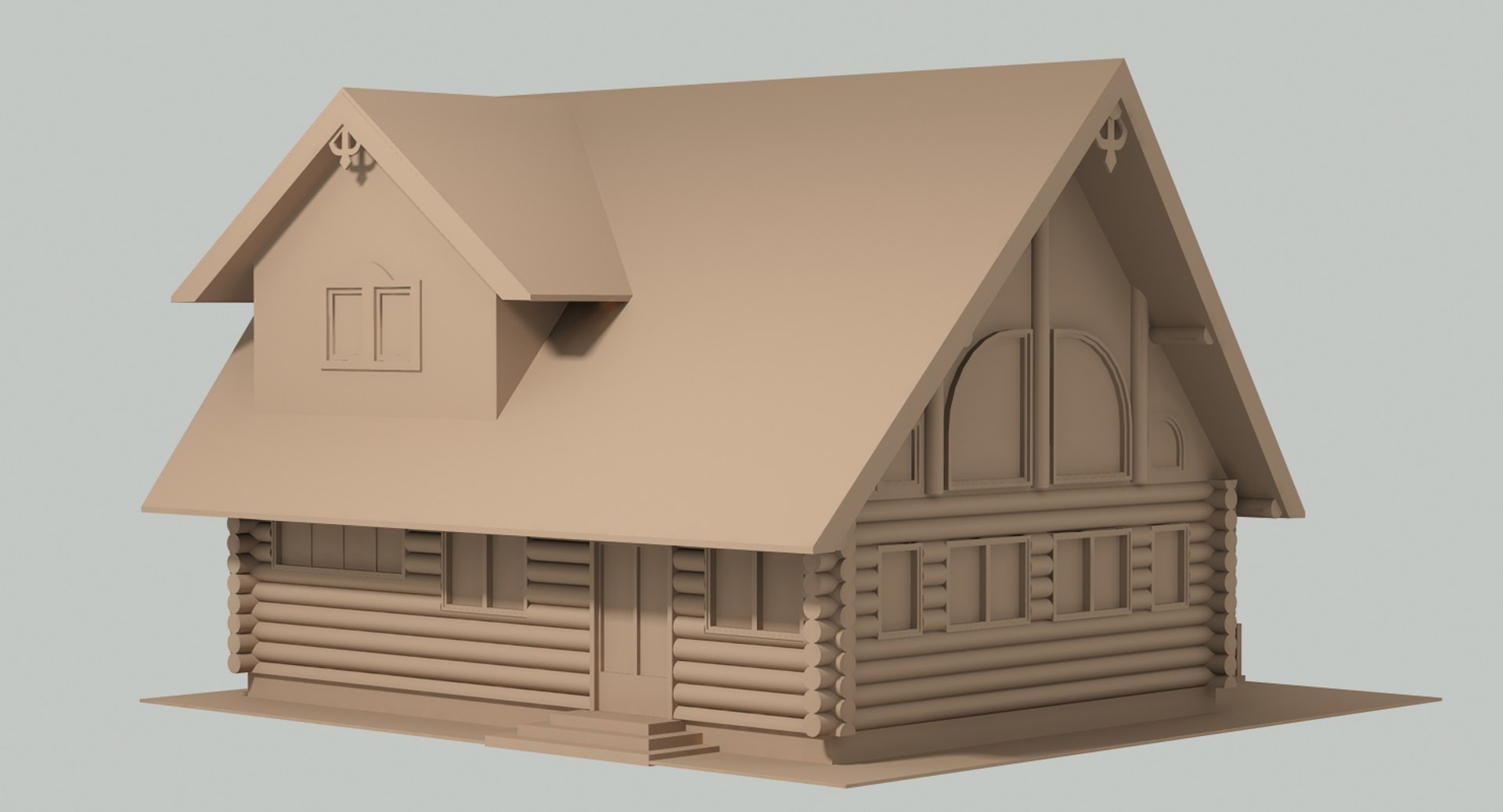 Rustic Log Cabin Model - TurboSquid 1188207