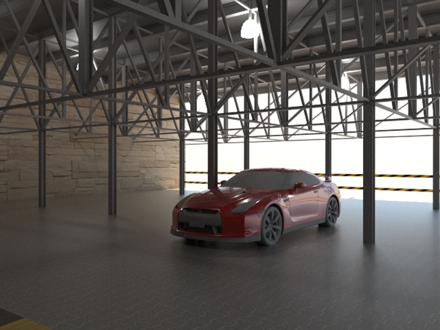 3d Model Studio Render Car