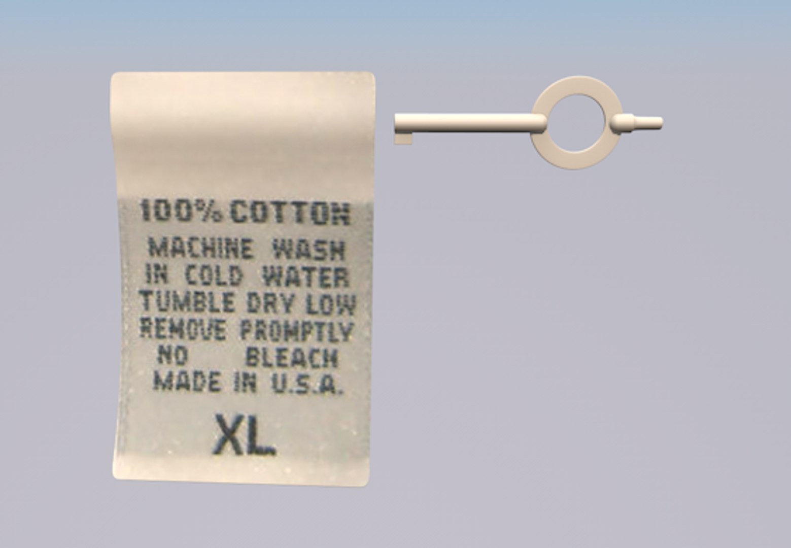 handcuffs key tag fabric 3d 3ds