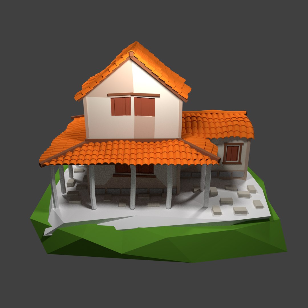 3D Ancient Roman House Model - TurboSquid 1370763