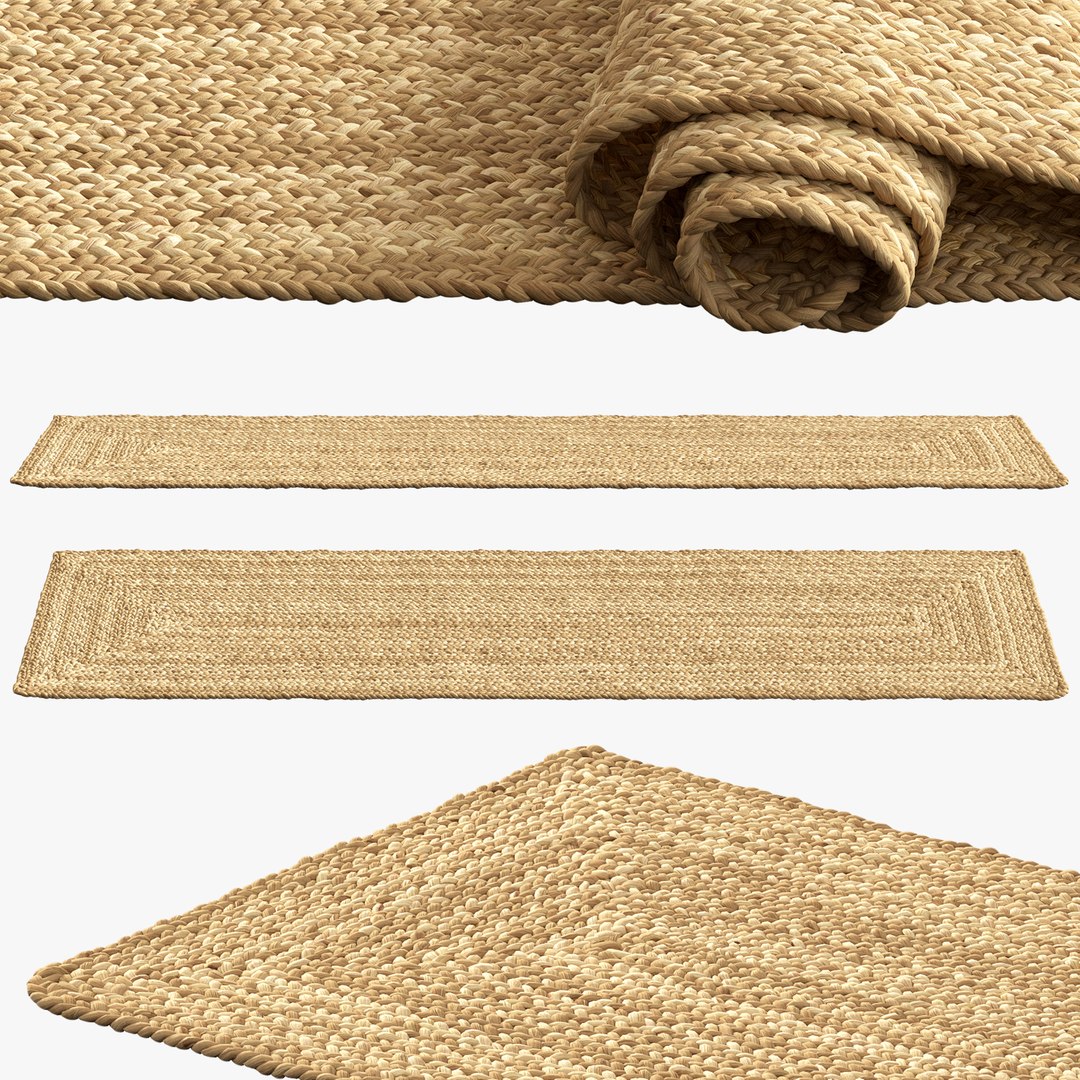 SAFAVIEH Dina Coastal Jute Rug Runner Model - TurboSquid 2153233