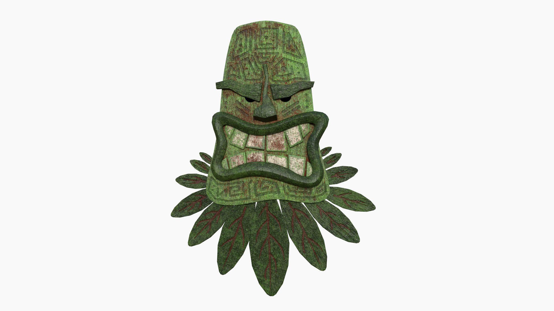 Tribal Mask H10 Full Mud - Costume Character Design 3D - TurboSquid 2148132