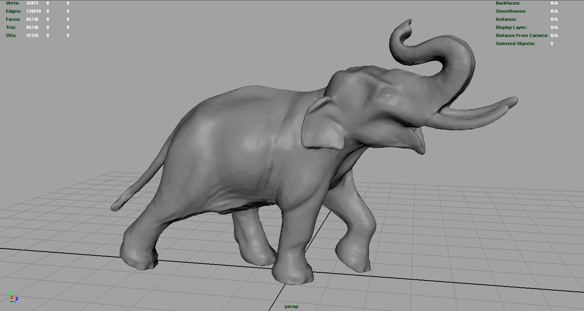3d asian elephant