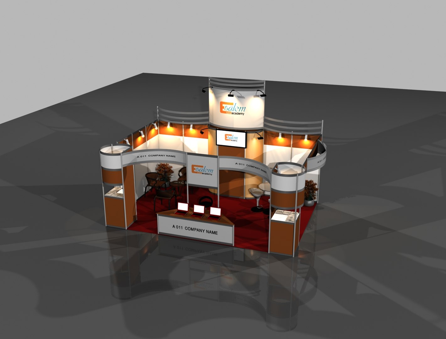 Exhibition Booth 4x6 3D - TurboSquid 1430715