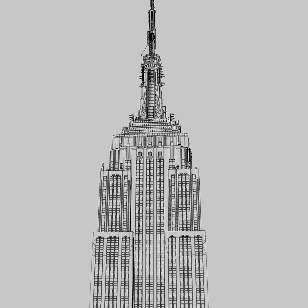 3d model empire state building