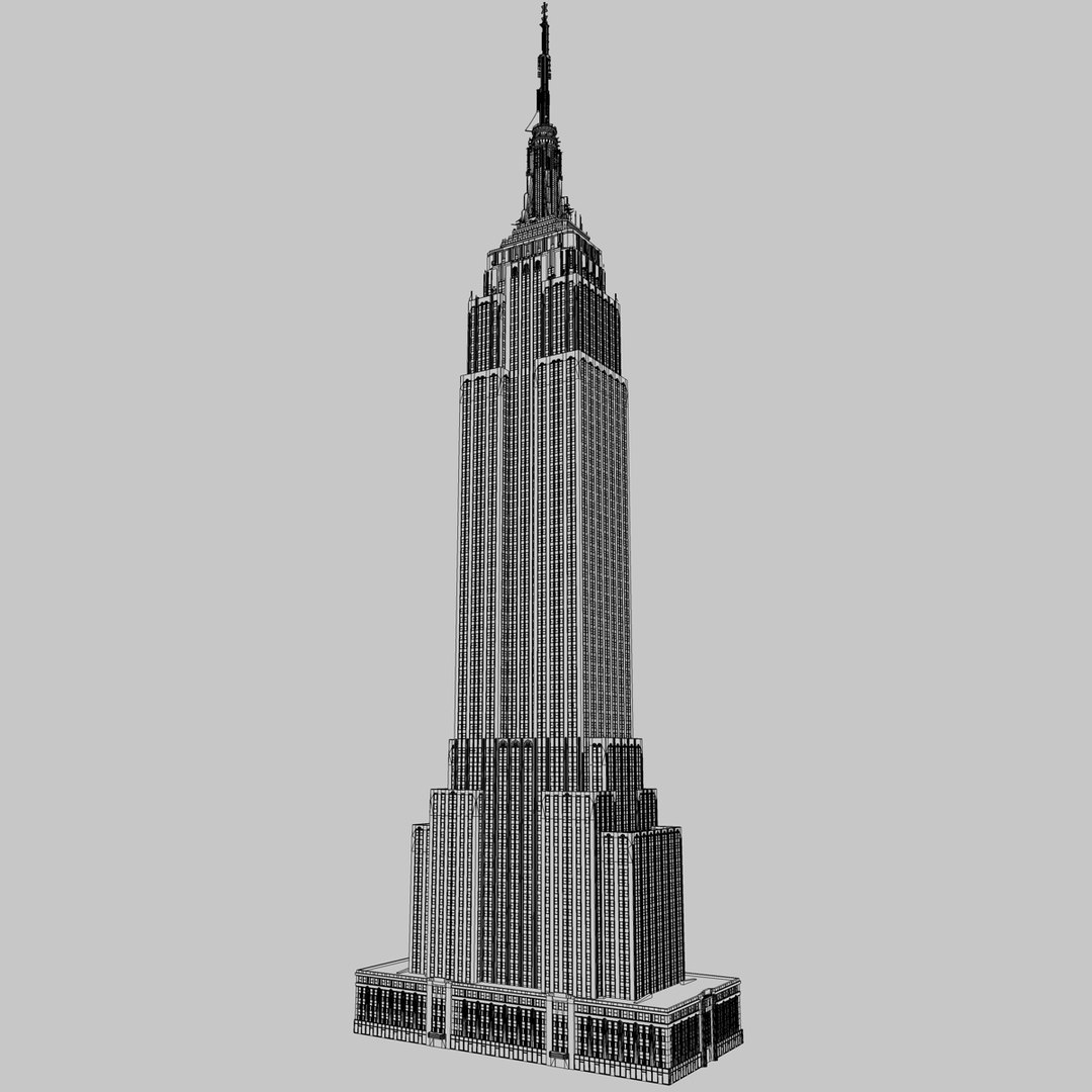 3d model empire state building