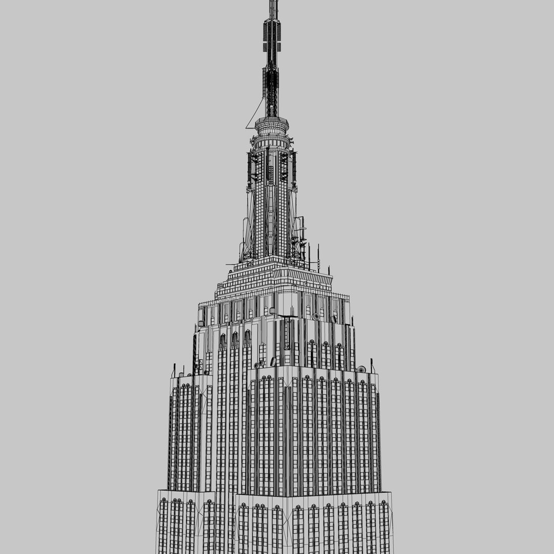 3d model empire state building