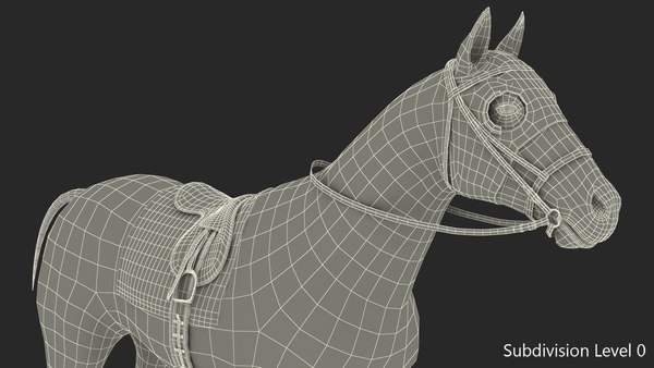 White racehorse horse racing 3D model - TurboSquid 1463973