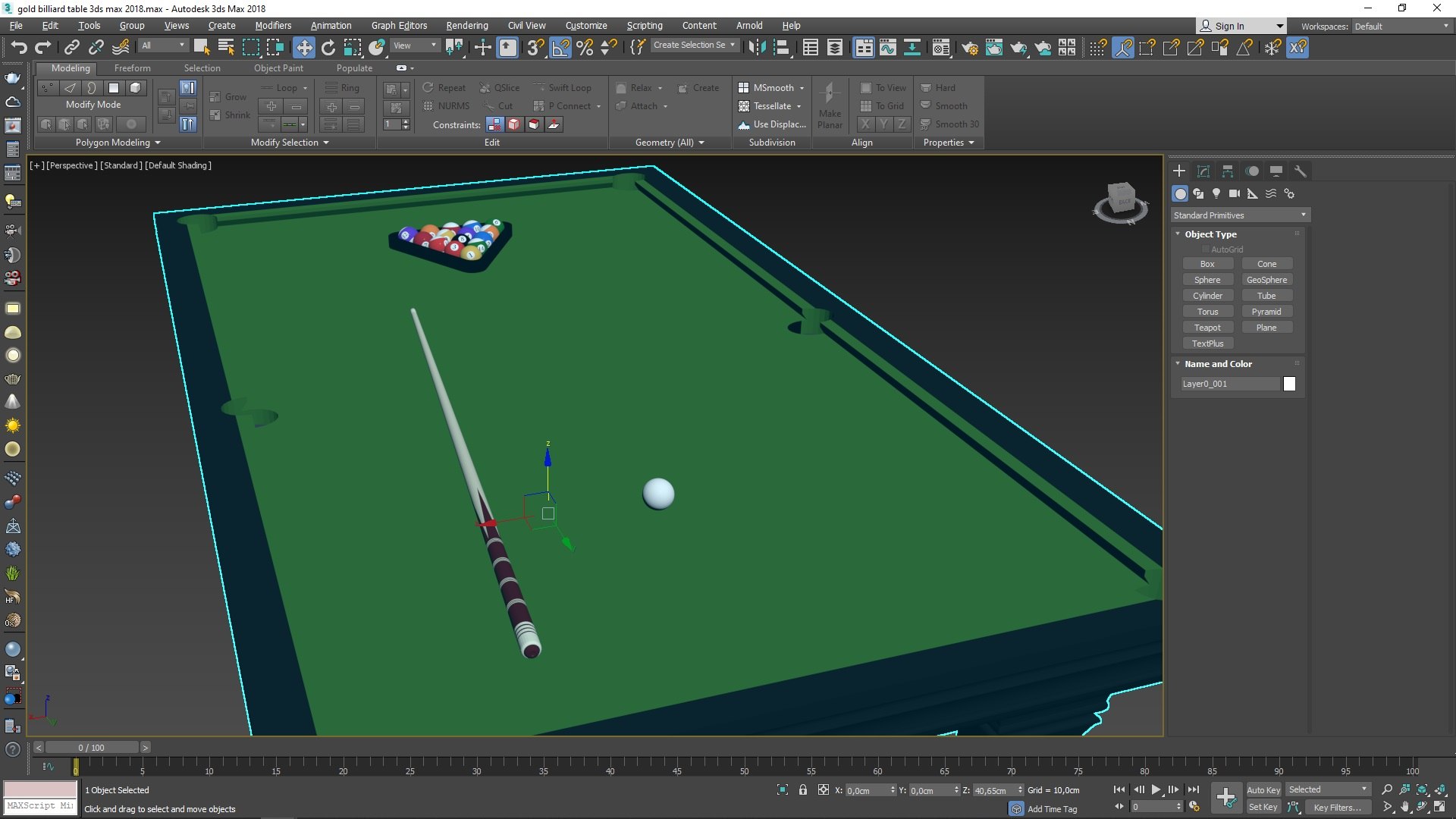 Gold Billiard Table 3D Model - TurboSquid 2009743