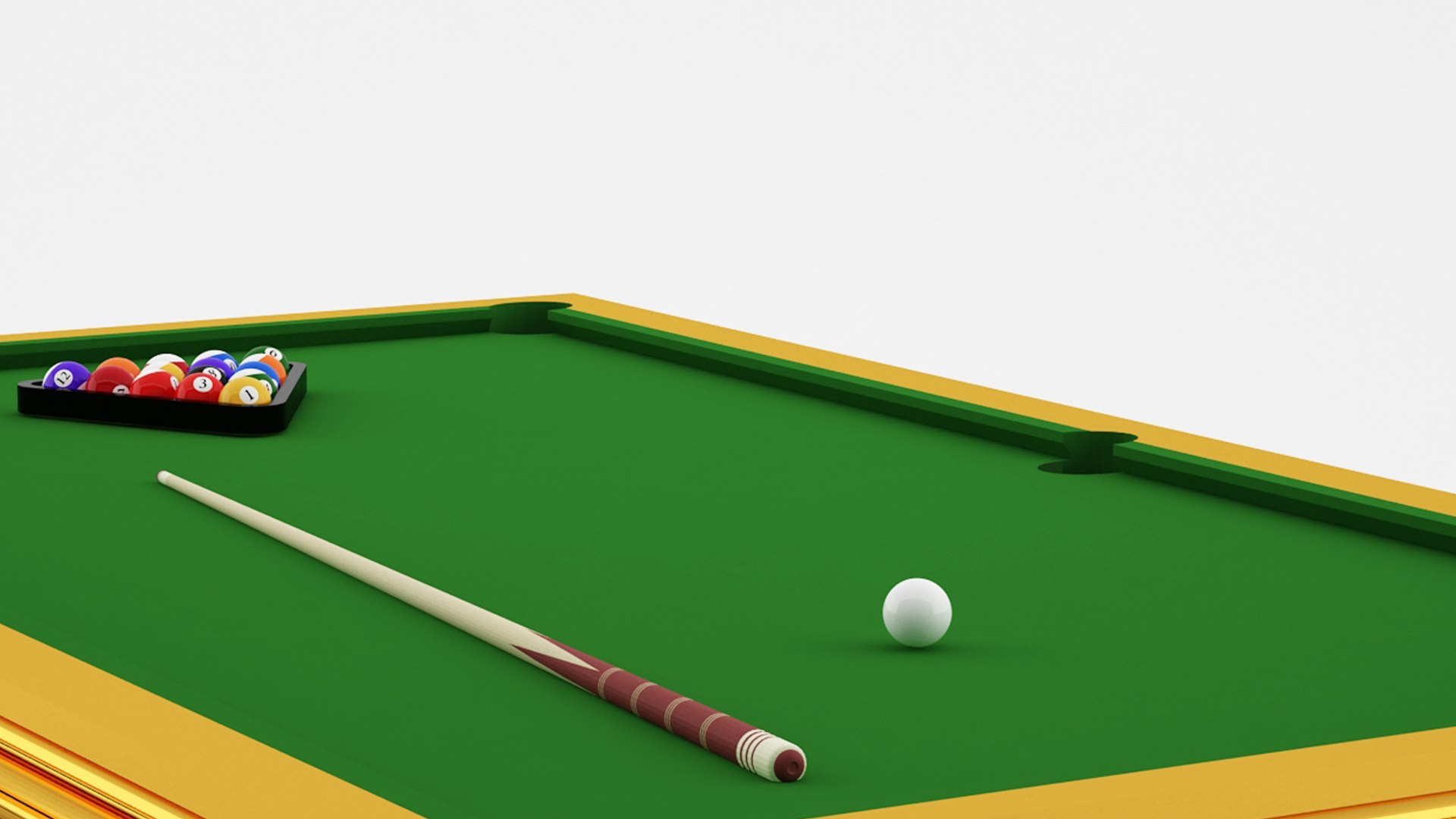Gold Billiard Table 3D Model - TurboSquid 2009743