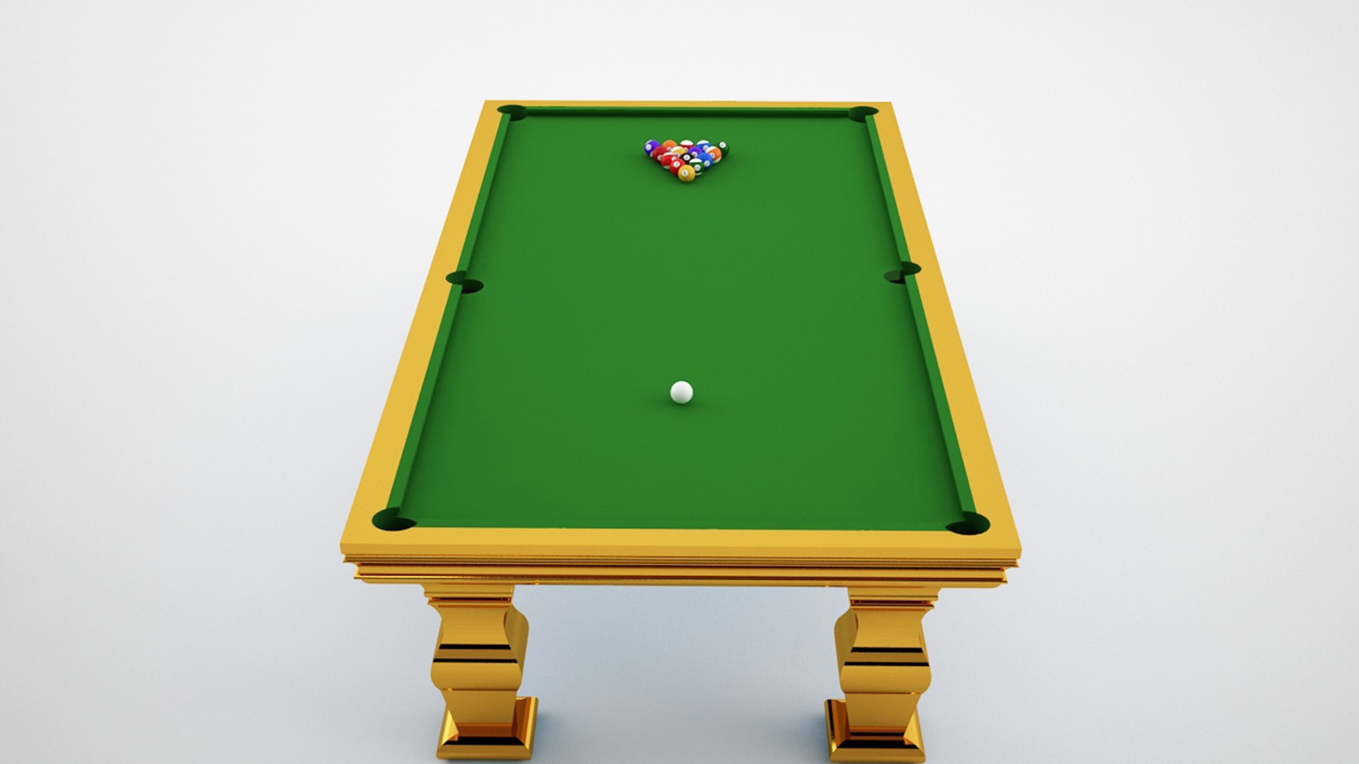 Gold Billiard Table 3D Model - TurboSquid 2009743